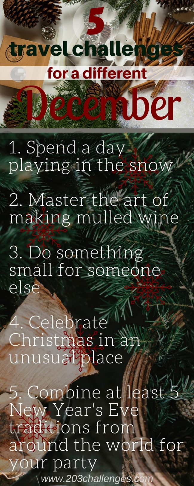 5 travel challenges for a different December - 203Challenges